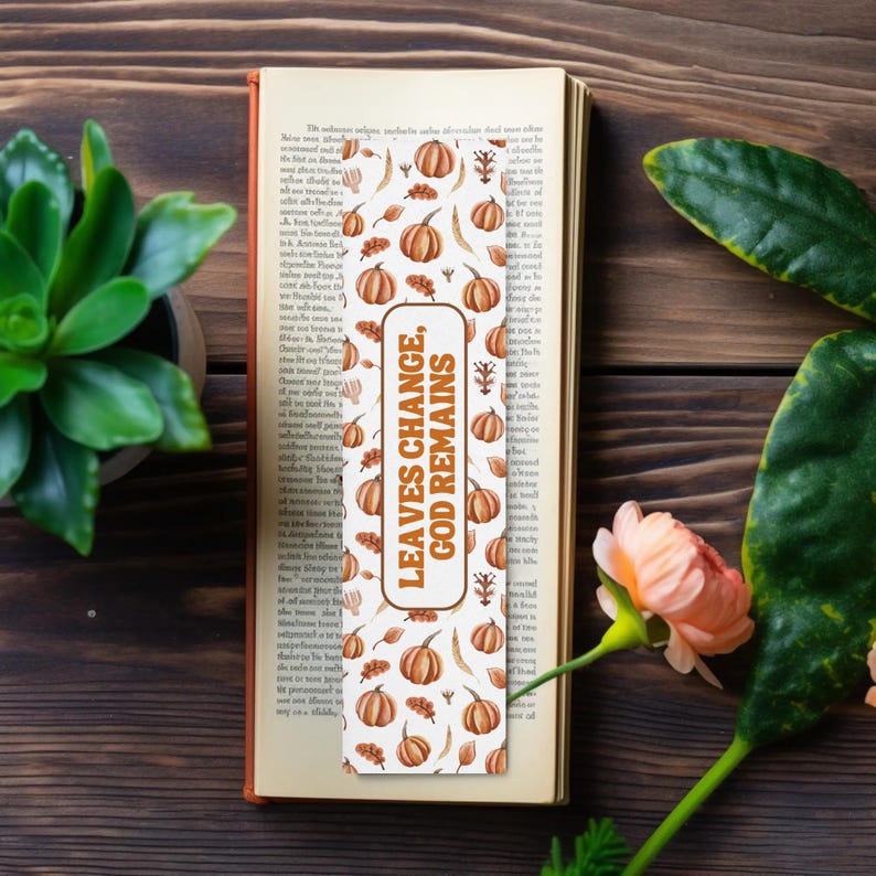 Autumn Christian Bookmarks — Printable Set of 5 for Women, Bookmark ...