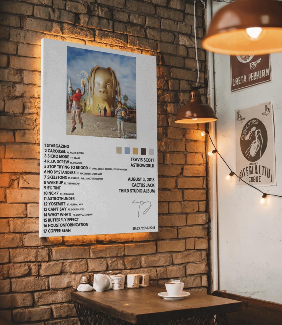 Astroworld Poster – Travis Scott Album Cover Print – Minimalist Rap ...