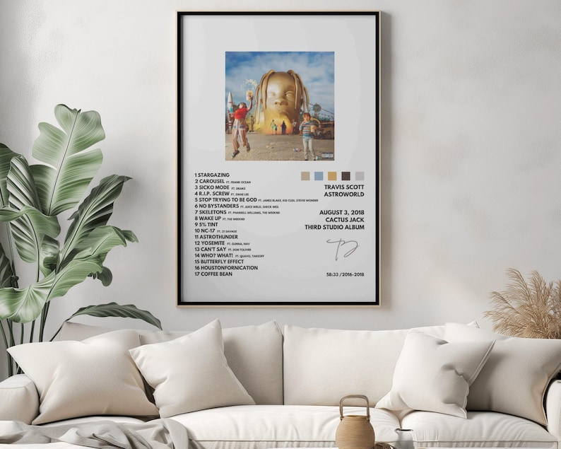 Astroworld Poster – Travis Scott Album Cover Print – Minimalist Rap ...