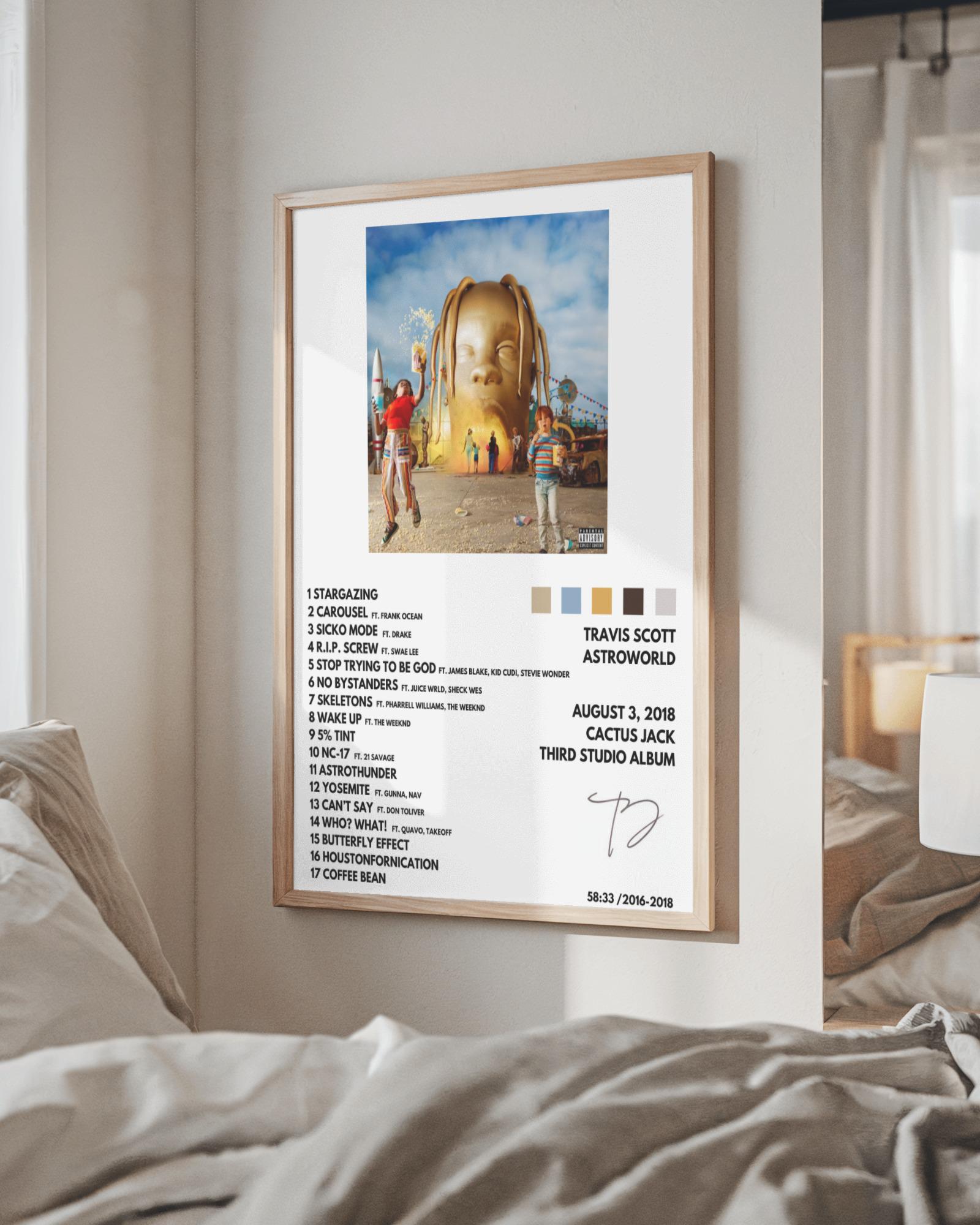 Astroworld Poster – Travis Scott Album Cover Print – Minimalist Rap ...