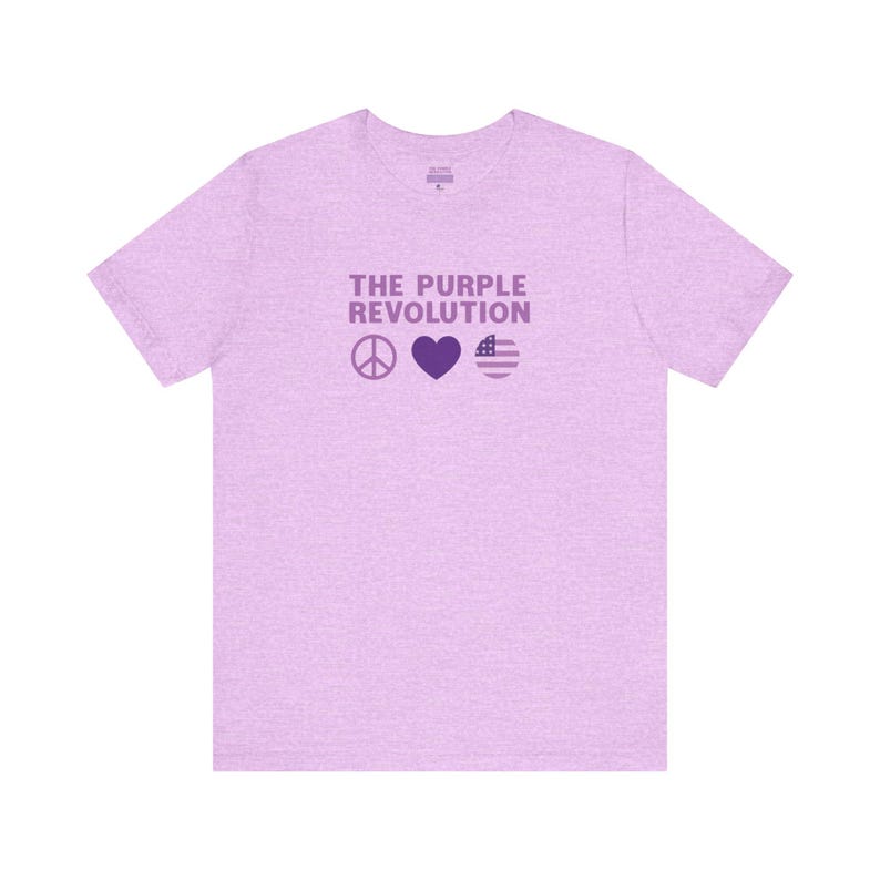 Purple Revolution Peace Love and Unity | Statue of Liberty T-shirt ...