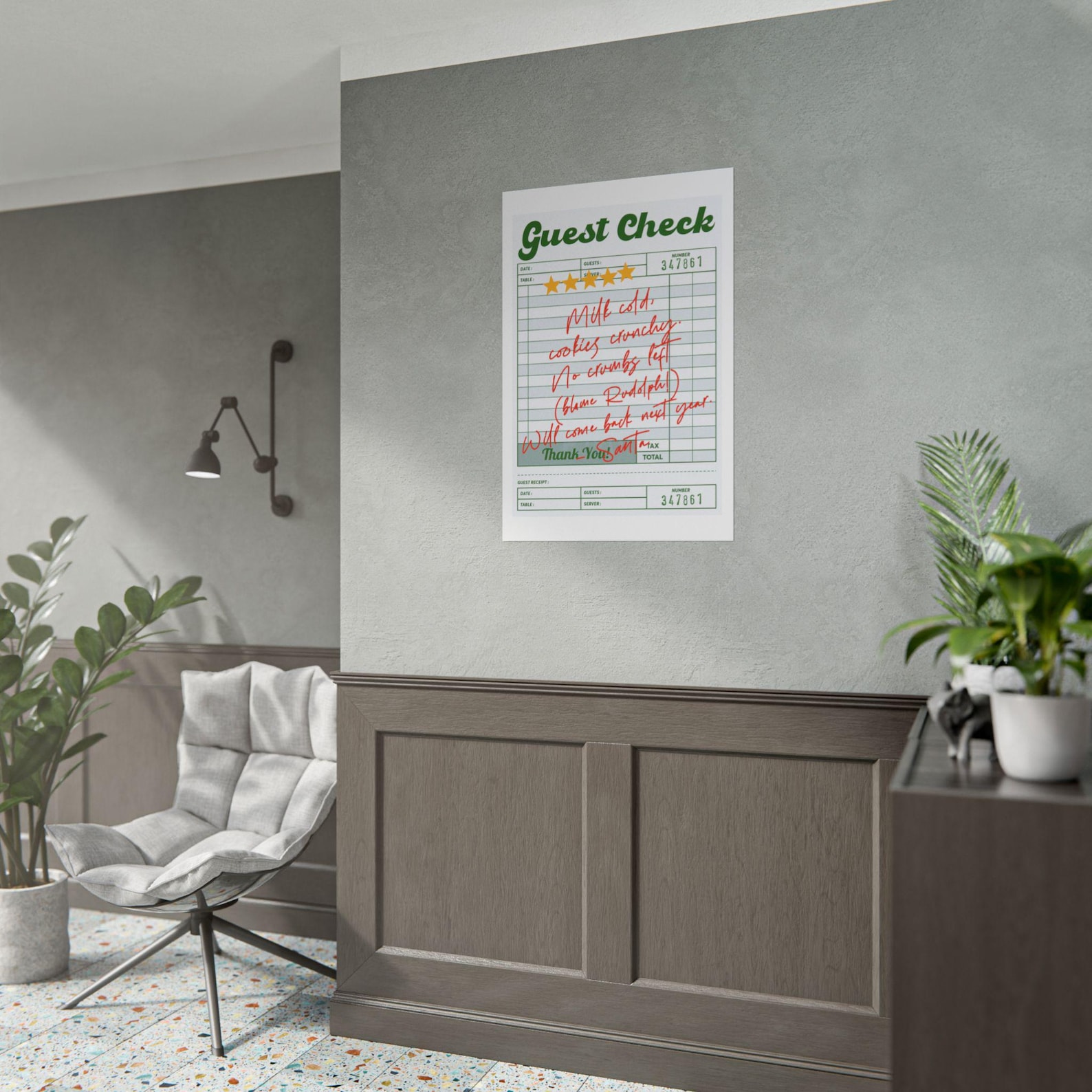 Guest Check Diner Receipt Poster Rolled Posters | Vintage Restaurant ...