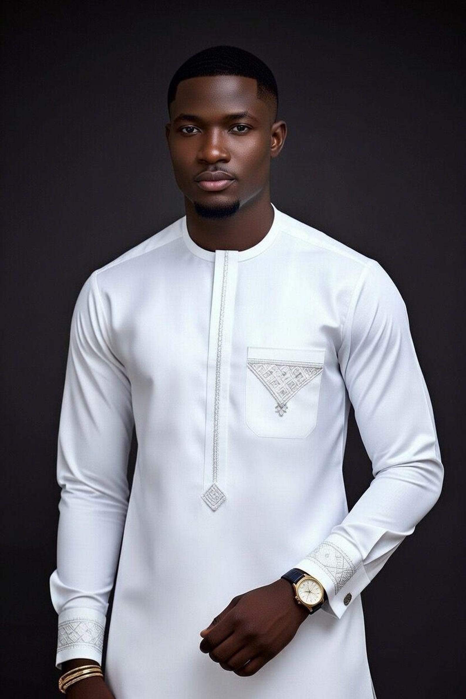 White Senator Suit for Men | African Wedding Outfit - Etsy