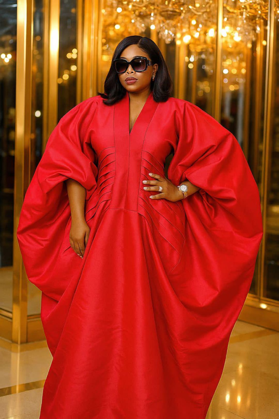 Mikado Silk Bubu Dress: Custom African Kaftan Maxi Dress - Etsy