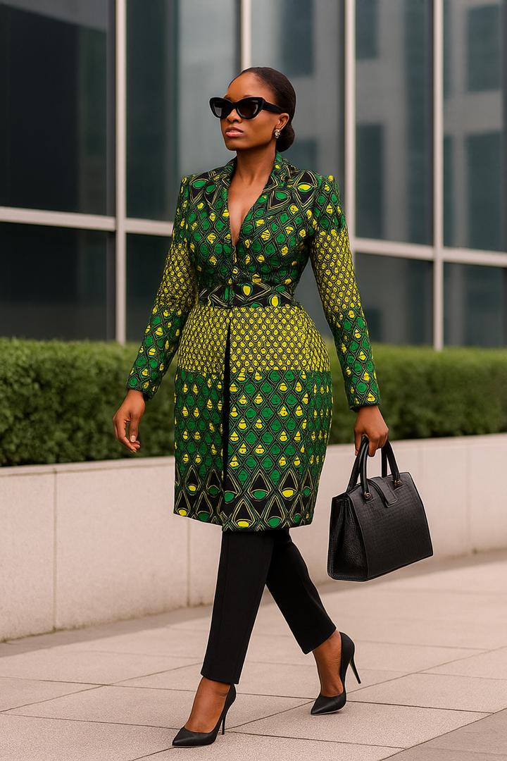 African Print Longline Jacket | Ankara Blazer, Tribal Kimono Coat - Etsy