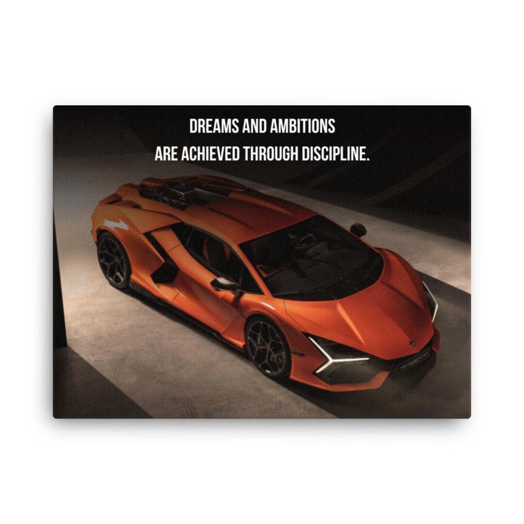 Lamborghini Sián Motivational Canvas Print – "discipline" Quote ...