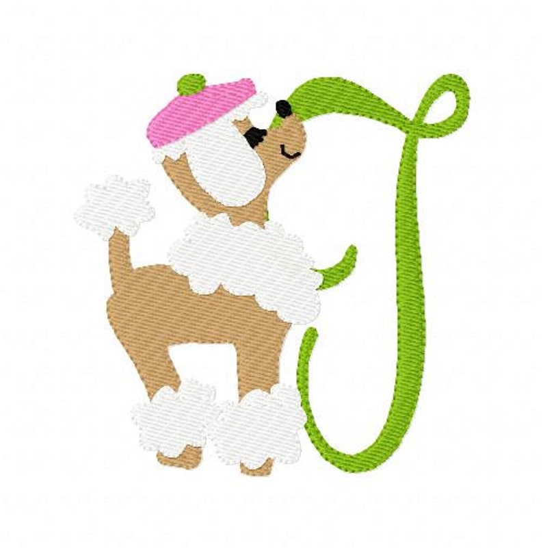Poodle // Dog // Monogram Embroidery Font Design Set // Joyful Stitches ...