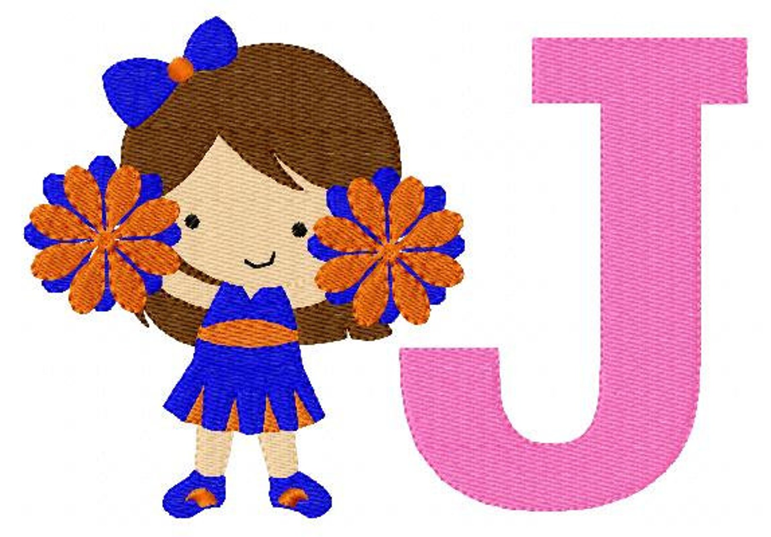 Cheerleader // 5x7 // Machine Embroidery Design, Monogram Embroidery ...