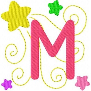 Star Embroidery Design, Monogram Machine Embroidery Font Design Set ...