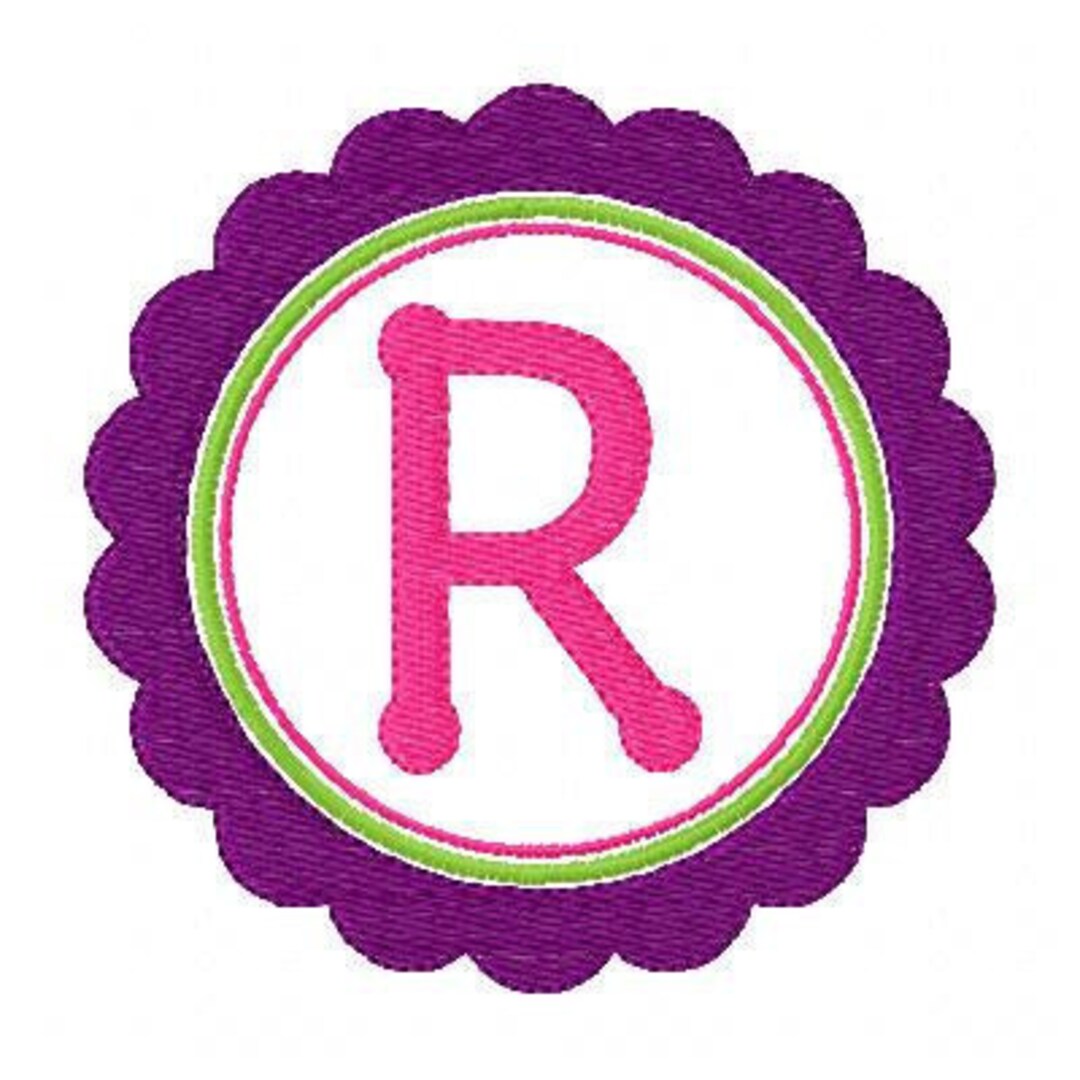 Circle Monogram Design, Machine Embroidery Designs, Embroidery Font ...