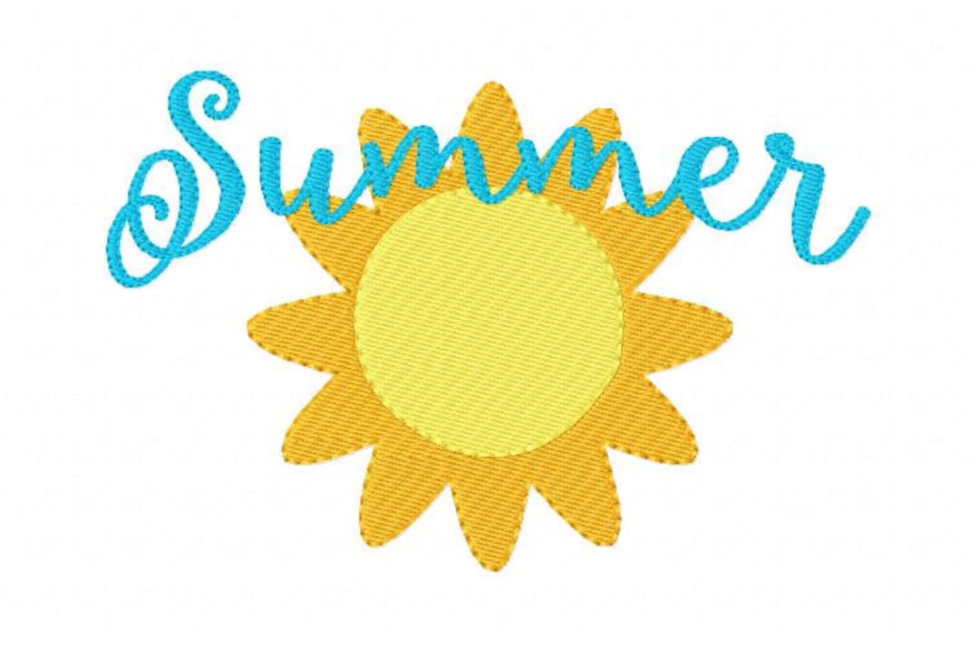 Embroidery Design, Sunshine // Summer // // 5x7 // Joyful Stitches - Etsy