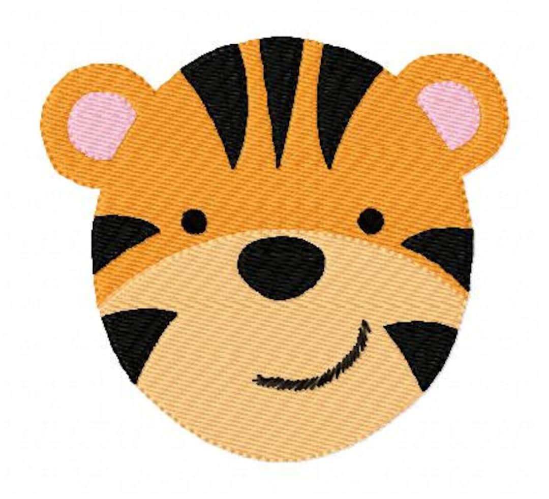 Embroidery Design, Tiger Face // Joyful Stitches - Etsy