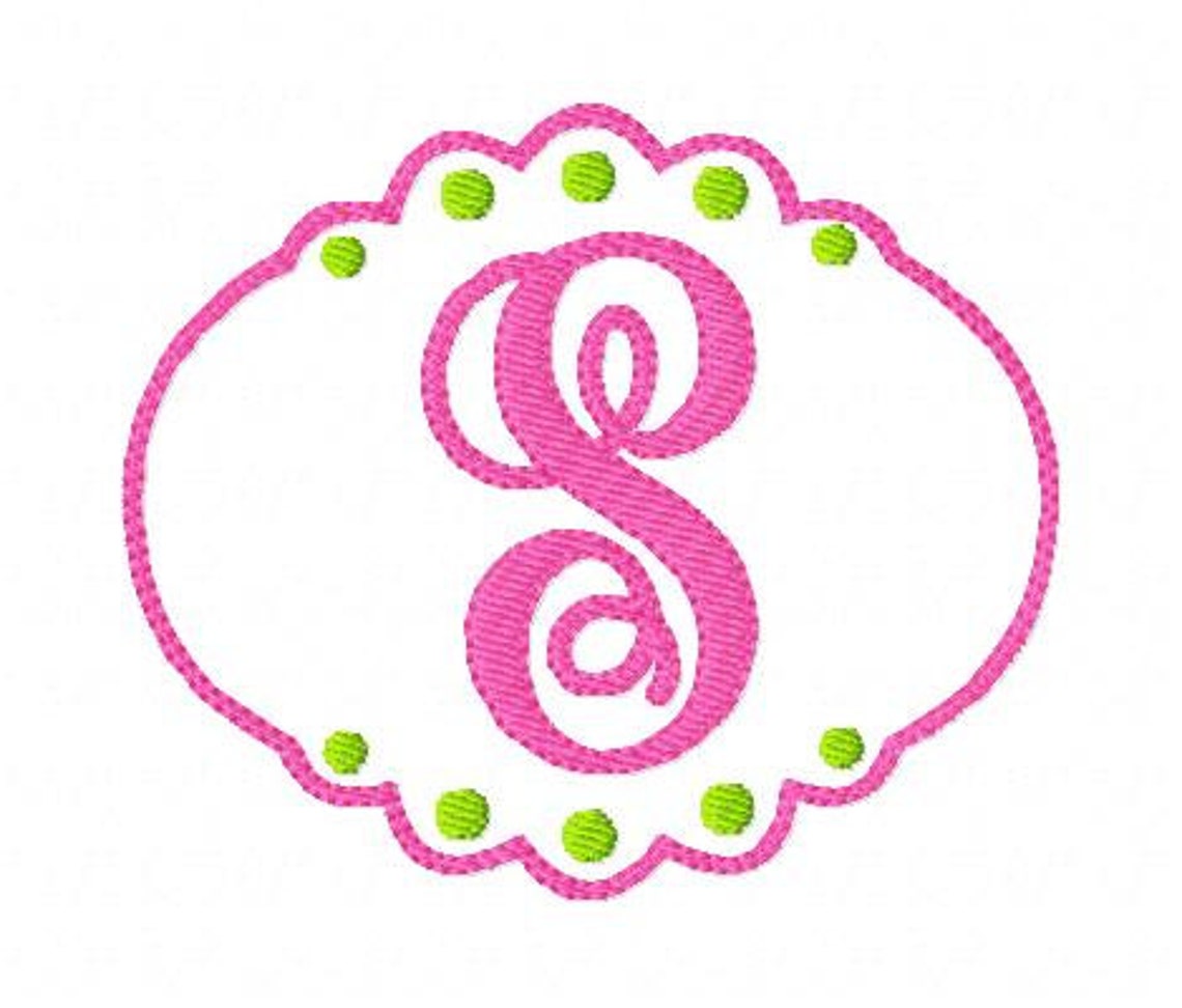 Girly, Girlie, Machine Embroidery Designs // Monogram Font ...