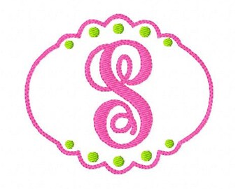 Machine Embroidery Design //just Girly // Monogram Font Design | Etsy