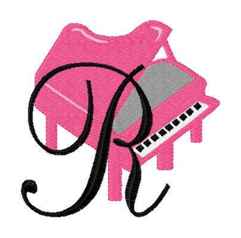 Piano Embroidery Design Recital Embroidery Design Monogram - Etsy