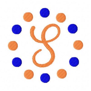 Dots // Circle // Machine Embroidery Monogram Font Design Set, Machine ...