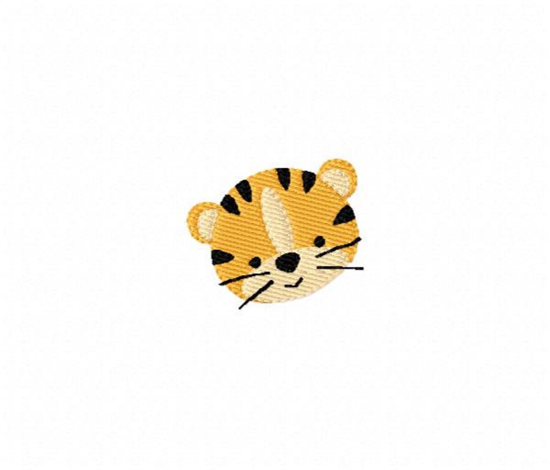 Tiny Tiger Machine Embroidery Design, Cute Tiger Embroidery, Embroidery ...