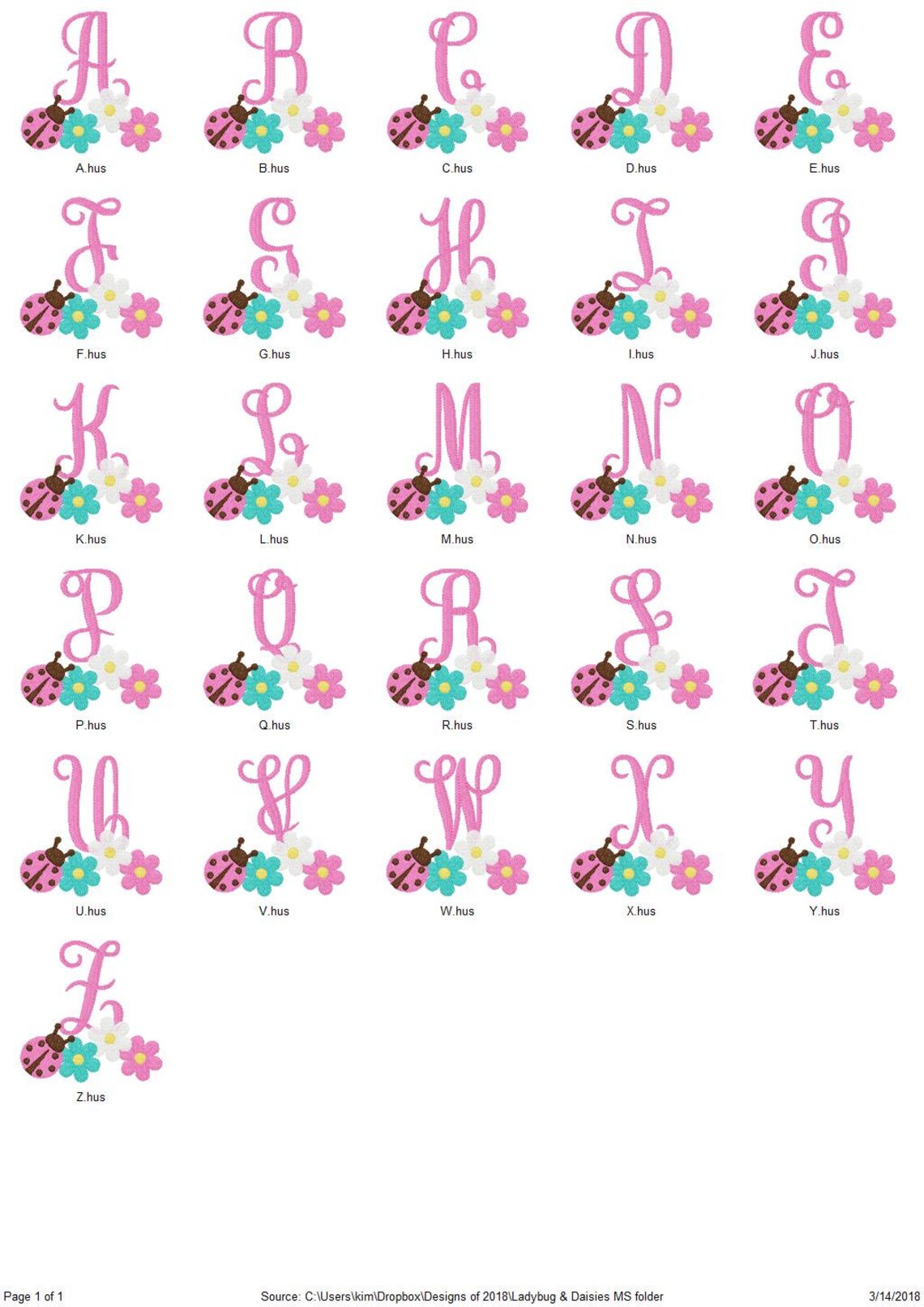 Floral Machine Embroidery Font Embroidery Design Embroidery - Etsy