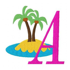 Island, Tropical, Monogram Machine Embroidery Design Set, Embroidery ...