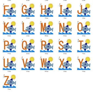 Fish // Fishing //monogram Embroidery Font Design Set, Machine ...