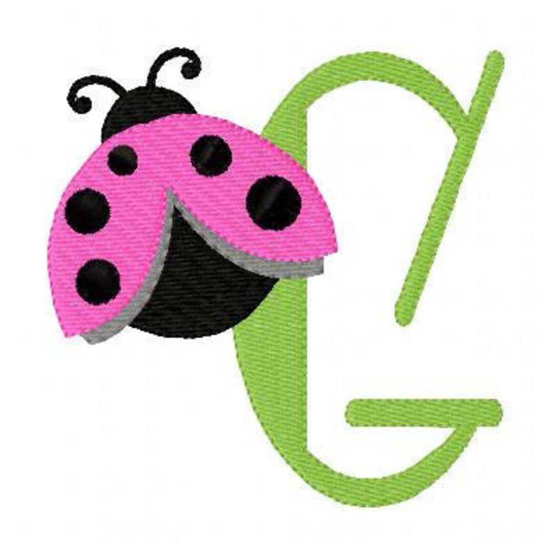 Ladybug Monogram Machine Embroidery Font Designs, Machine Embroidery ...