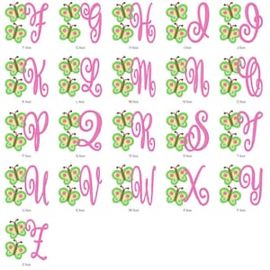 Butterfly Embroidery Monogram Design, Spring Embroidery Design ...