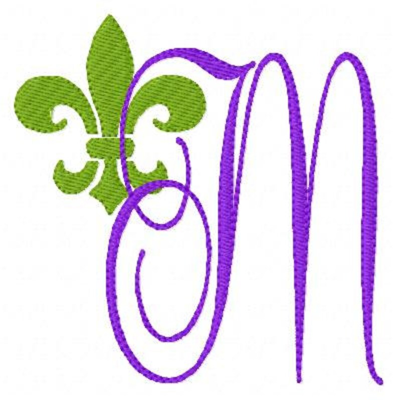 Fleur De Lis // Machine Embroidery Monogram Font Design Set - Etsy