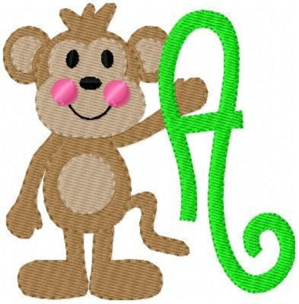 Monkey Monogram Embroidery Designs Font Set. Machine - Etsy