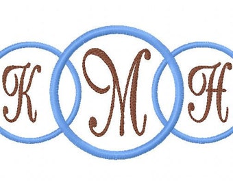 Circle Monogram Design Machine Embroidery Designs Embroidery | Etsy