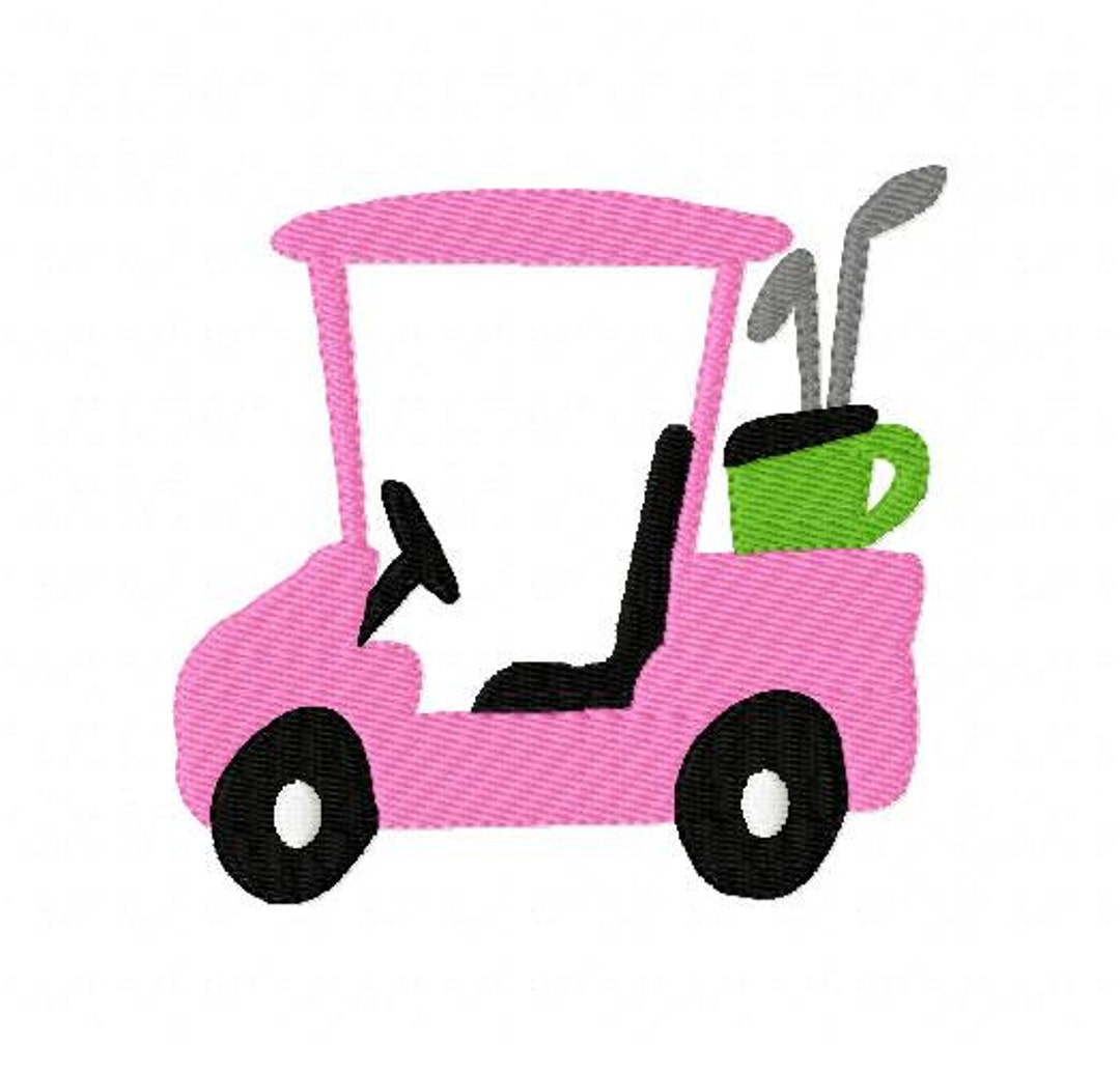 Embroidery Design, Golf Cart // Joyful Stitches - Etsy