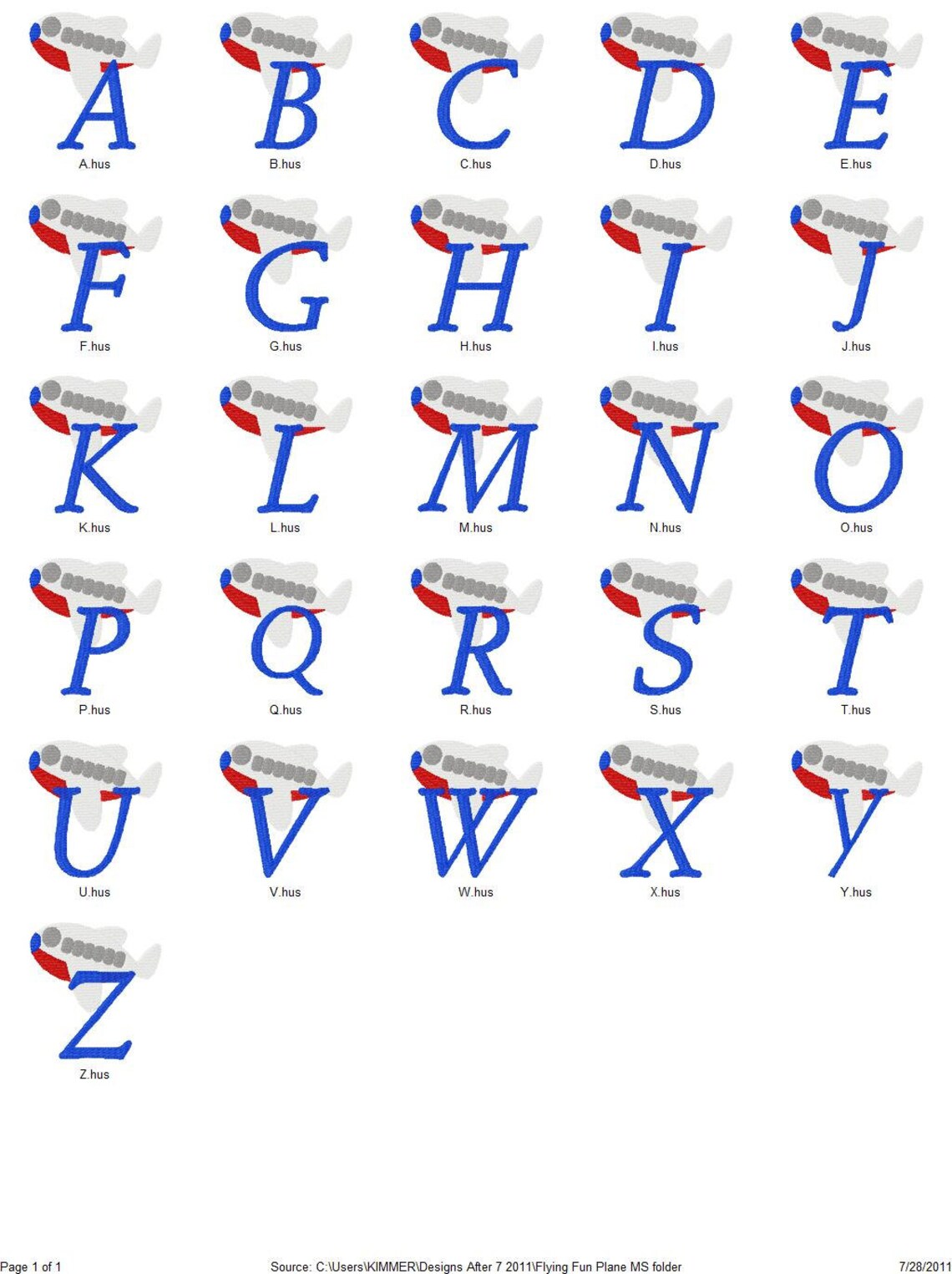 Airplane // Plane // Monogram Embroidery Font Design Set // | Etsy