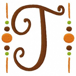 Fall Harvest Monogram Embroidery Font Design Set, Machine Embroidery ...