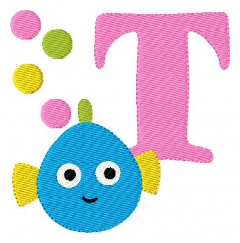 Fish Embroidery Design Font Set Embroidery Font Embroidery - Etsy