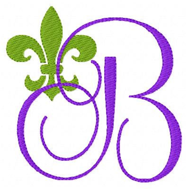 Fleur De Lis // Machine Embroidery Monogram Font Design Set - Etsy