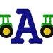 Tractor Mini Monogram Machine Embroidery Design Set //machine - Etsy