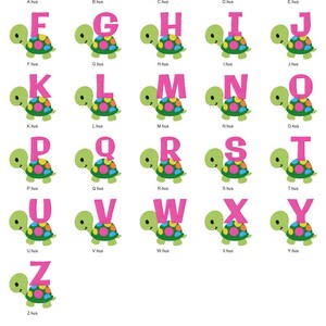 Polka Dot Turtle Machine Embroidery Monogram Font Set Joyful Stitches ...
