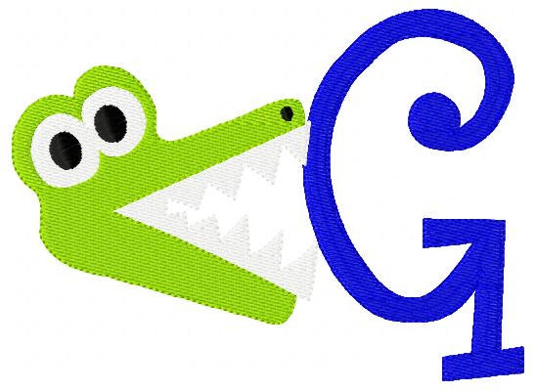 Gator // 5x7 // Monogram Embroidery Font Design Set, Machine Embroidery ...