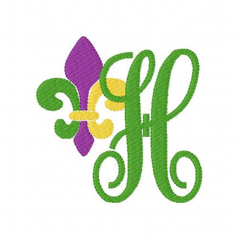Fleur De Lis // Machine Embroidery Monogram Font Design Set // - Etsy