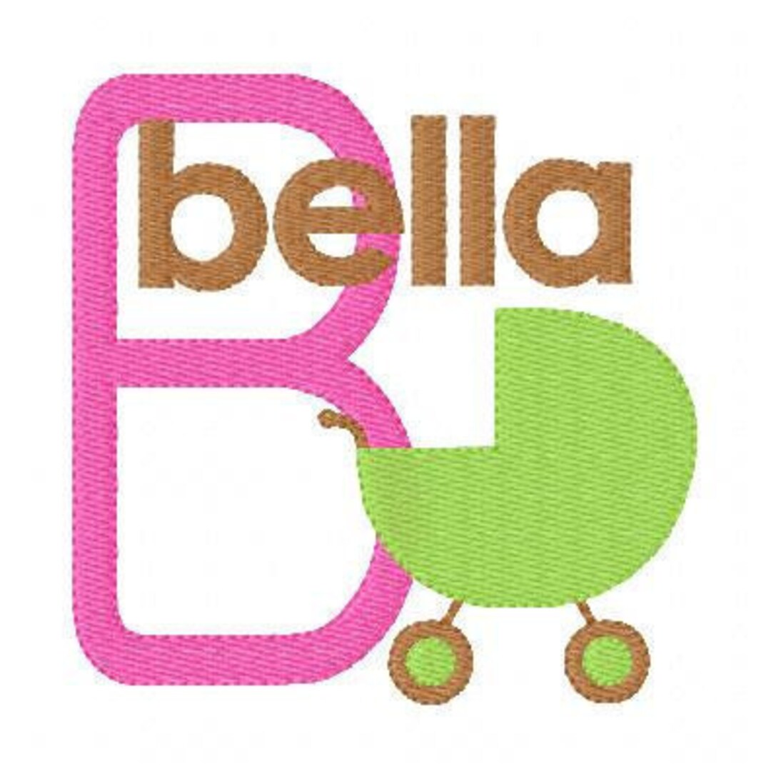 Embroidery Fonts, Stroller // Baby // Monogram Font Machine Embroidery ...