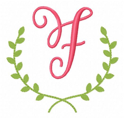 Ivy Machine Embroidery Monogram Font Design Set Machine | Etsy