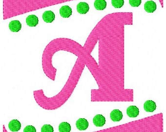Monogram Machine Embroiery Design Set with Swirls Machine
