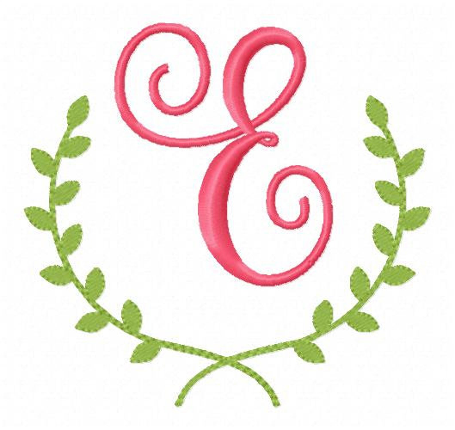 Ivy Machine Embroidery Monogram Font Design Set, Machine Embroidery ...