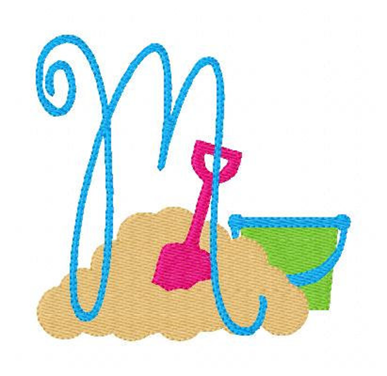 Sand, Summer, Beach, Machine Embroidery Design, Embroidery Font ...