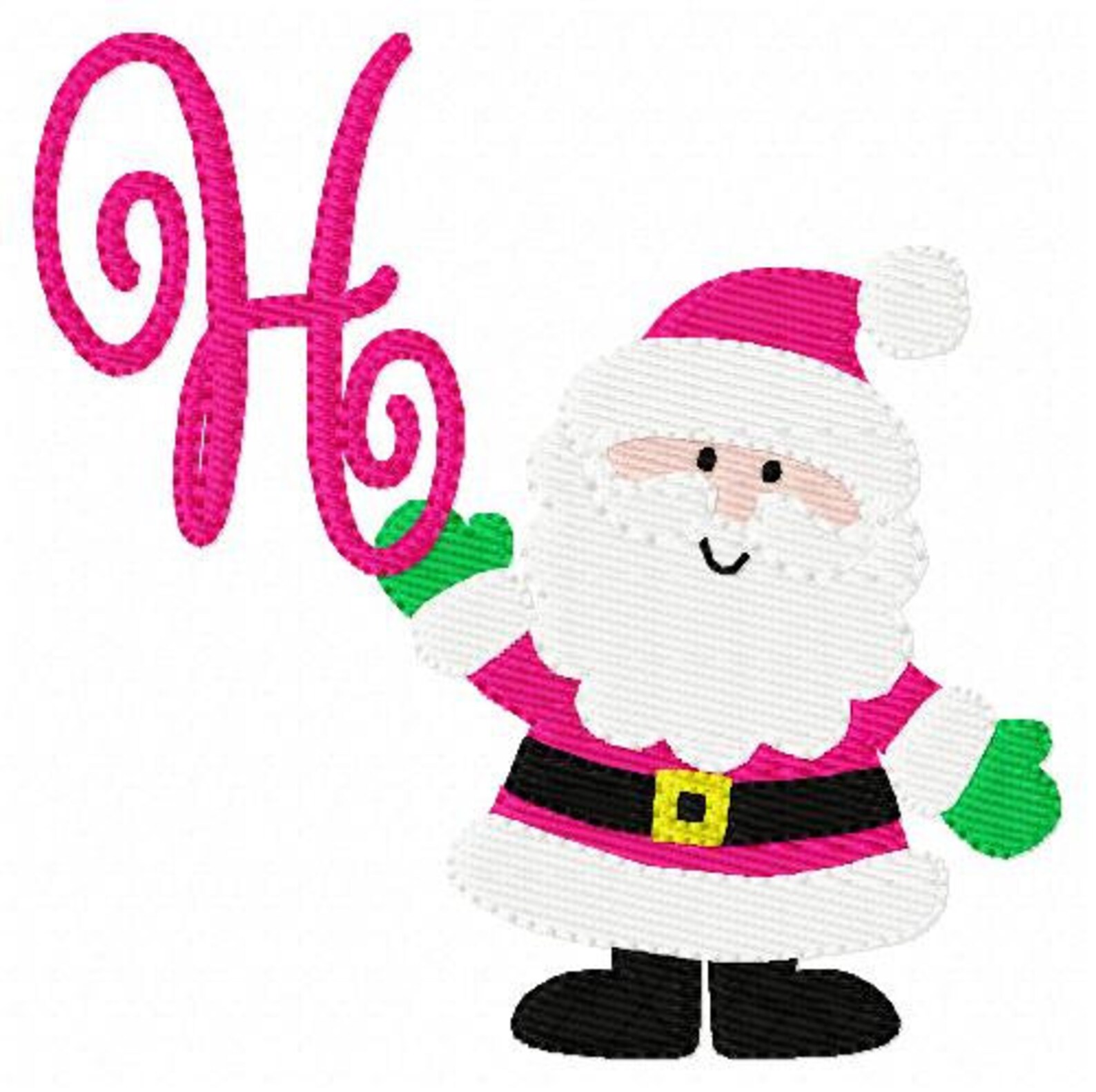 Santa is Jolly Christmas Monogram Embroidery Design Font Set - Etsy