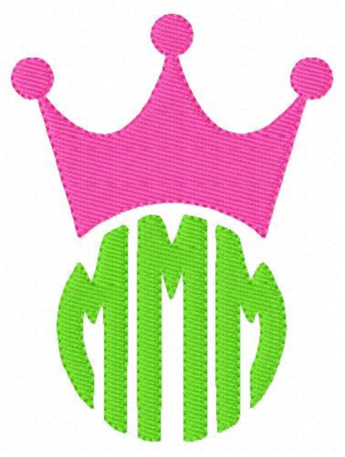 Crown // Princess // Three Letter // Monogram Machine | Etsy