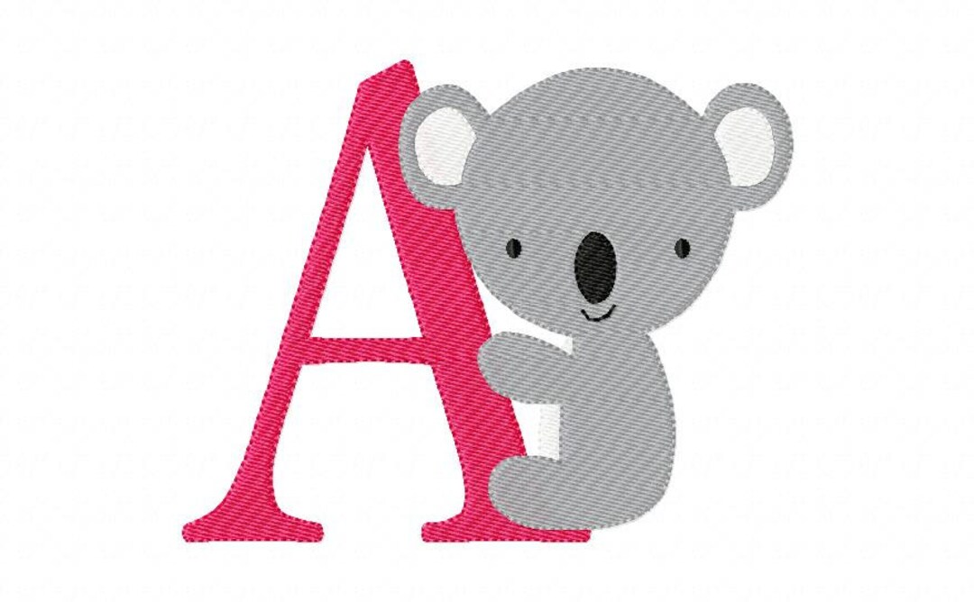 Koala // Bear // 5x7 // Monogram Machine Embroidery Design Set ...