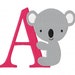 Koala // Bear // 5x7 // Monogram Machine Embroidery Design Set ...