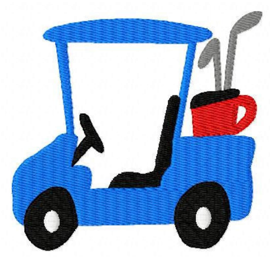 Embroidery Design, Golf Cart // // Joyful Stitches - Etsy