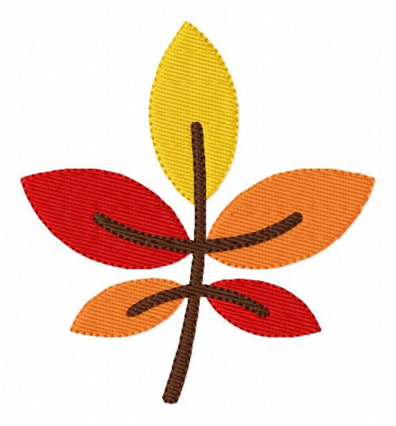 Autumn Leaves Embroidery Design Fall Leaves Embroidery | Etsy