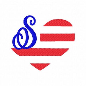 Flag // Heart // Monogram Embroidery Font Design Set, Machine ...